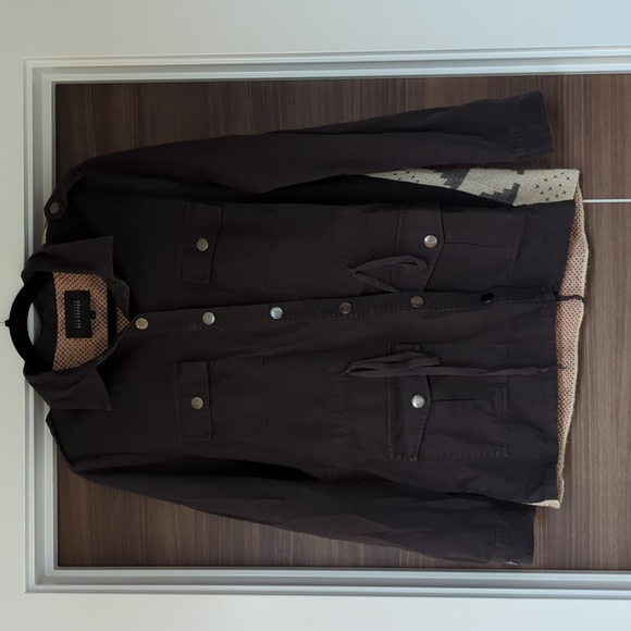 Blu Pepper | Jackets & Coats | Blu Pepper Canvas Jacket With Knit Back ...